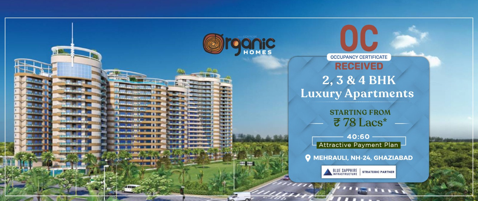 Rise Organic Homes | 2/3/4 BHK Premium Apartments in Ghaziabad